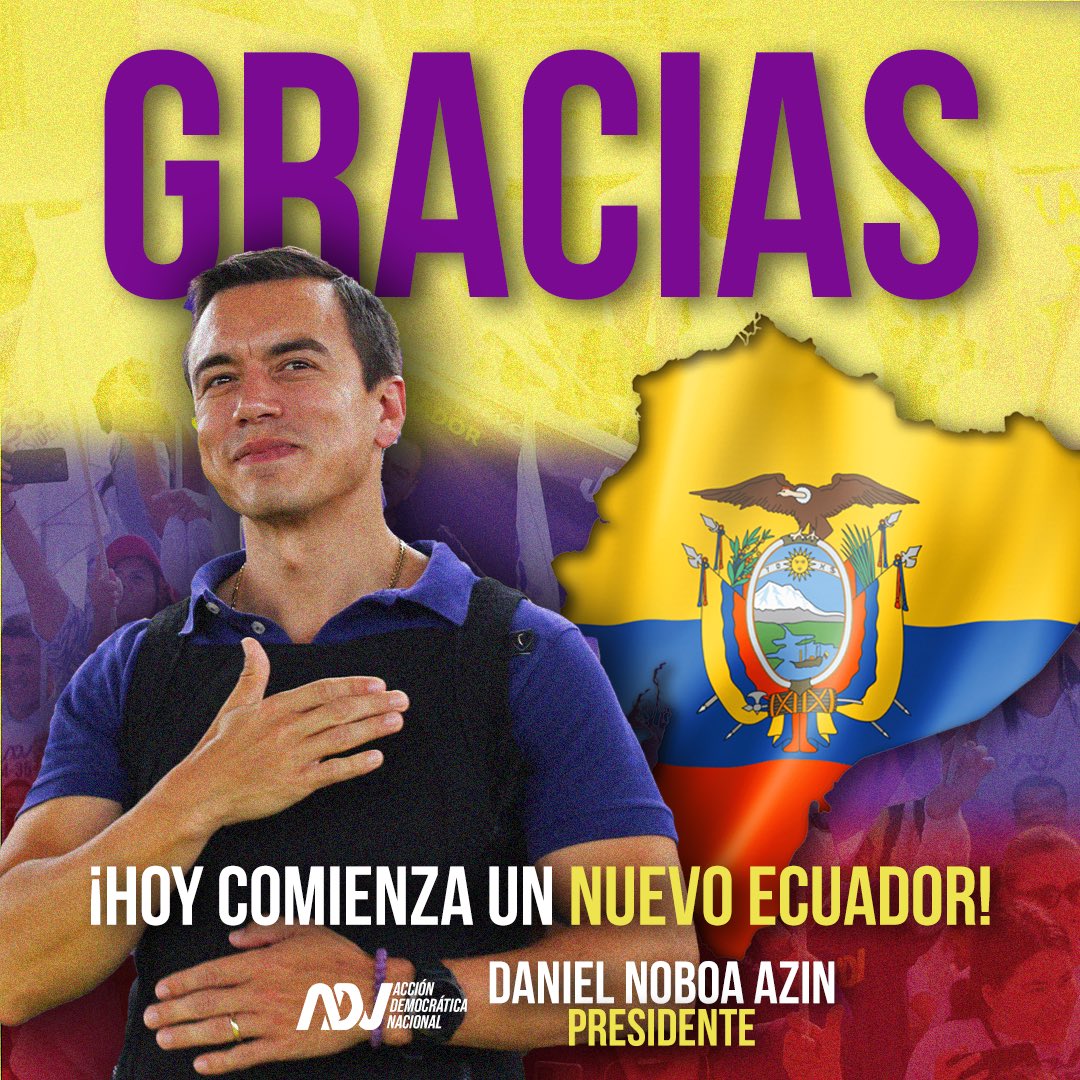 Popular / ¡Daniel Noboa es el nuevo presidente de Ecuador!