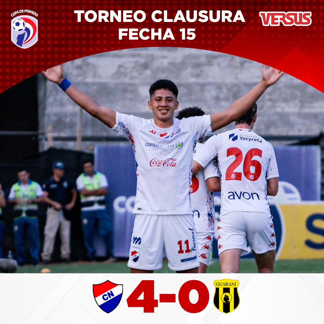 Popular / Nacional golea a Guaraní en el estadio Arsenio Erico