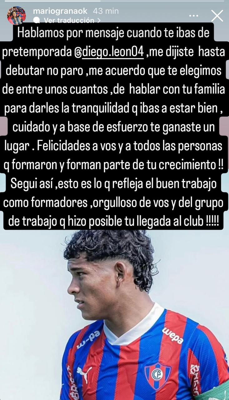 Popular / Mario Grana, el que trajo a Diego León de O'Leary, le dedicó ...