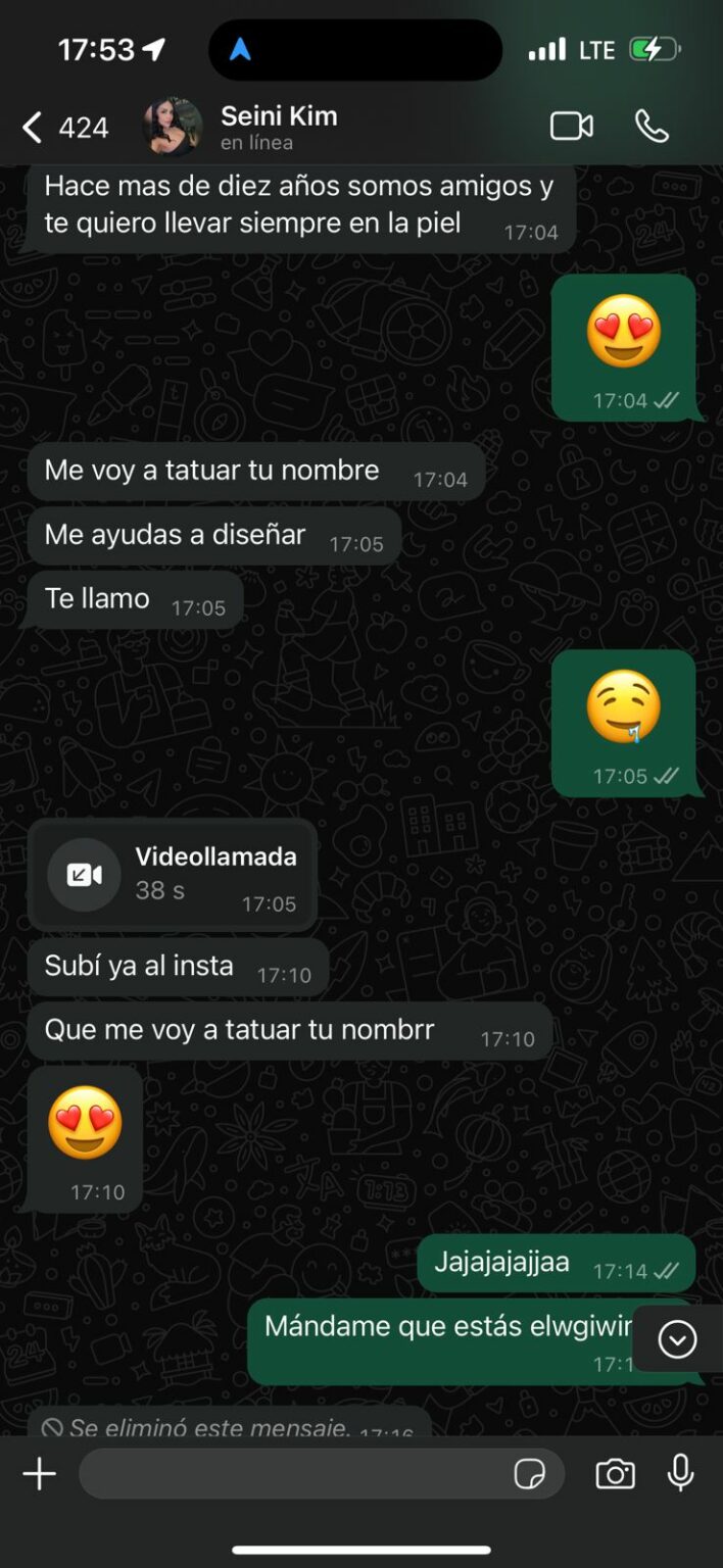 Popular / ¿Ustedes harían lo mismo? Seini Kim se tatuó el nombre de su ...