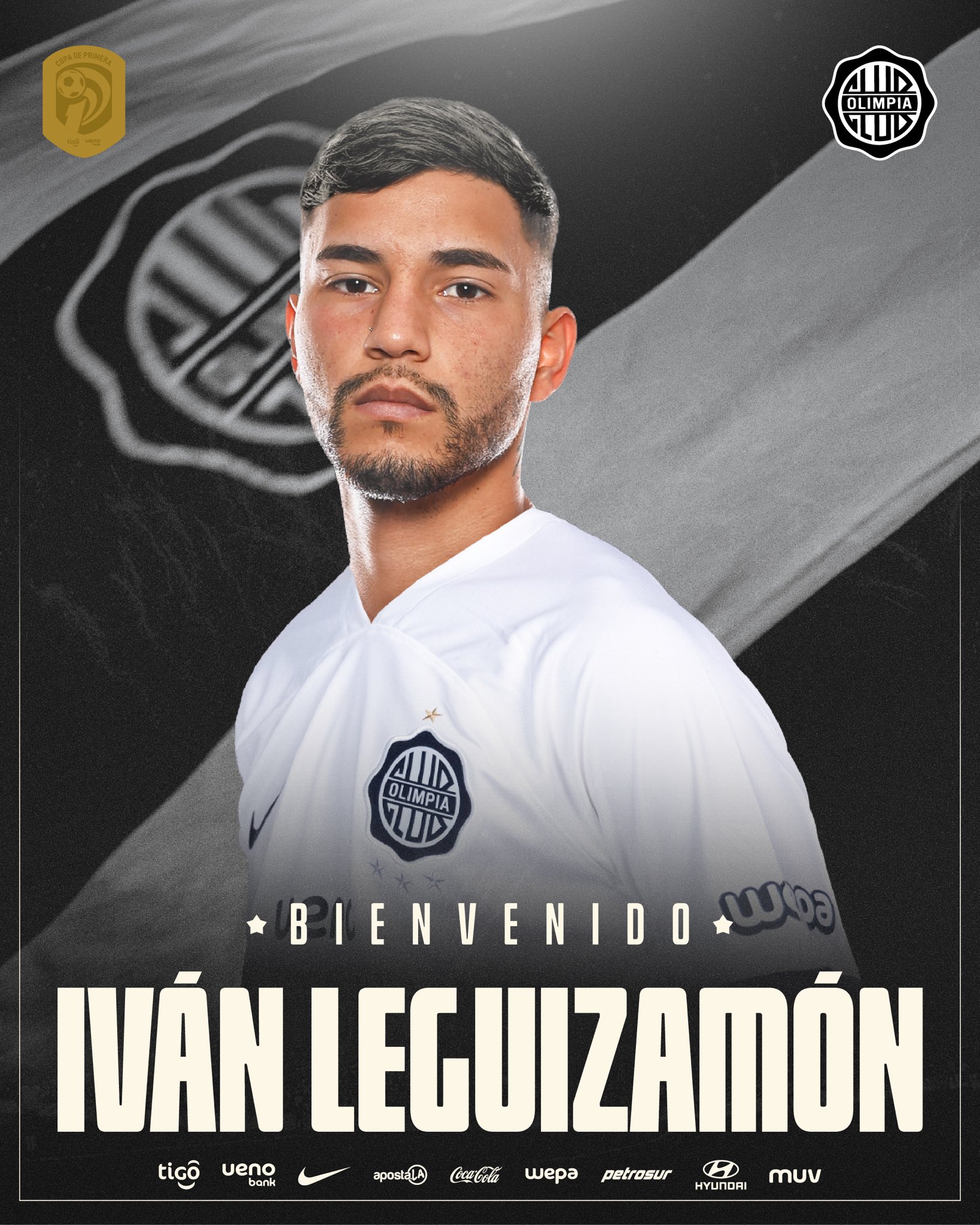 Popular / Olimpia presentó a su nueva contratación, Iván "El Rayo" Leguizamón