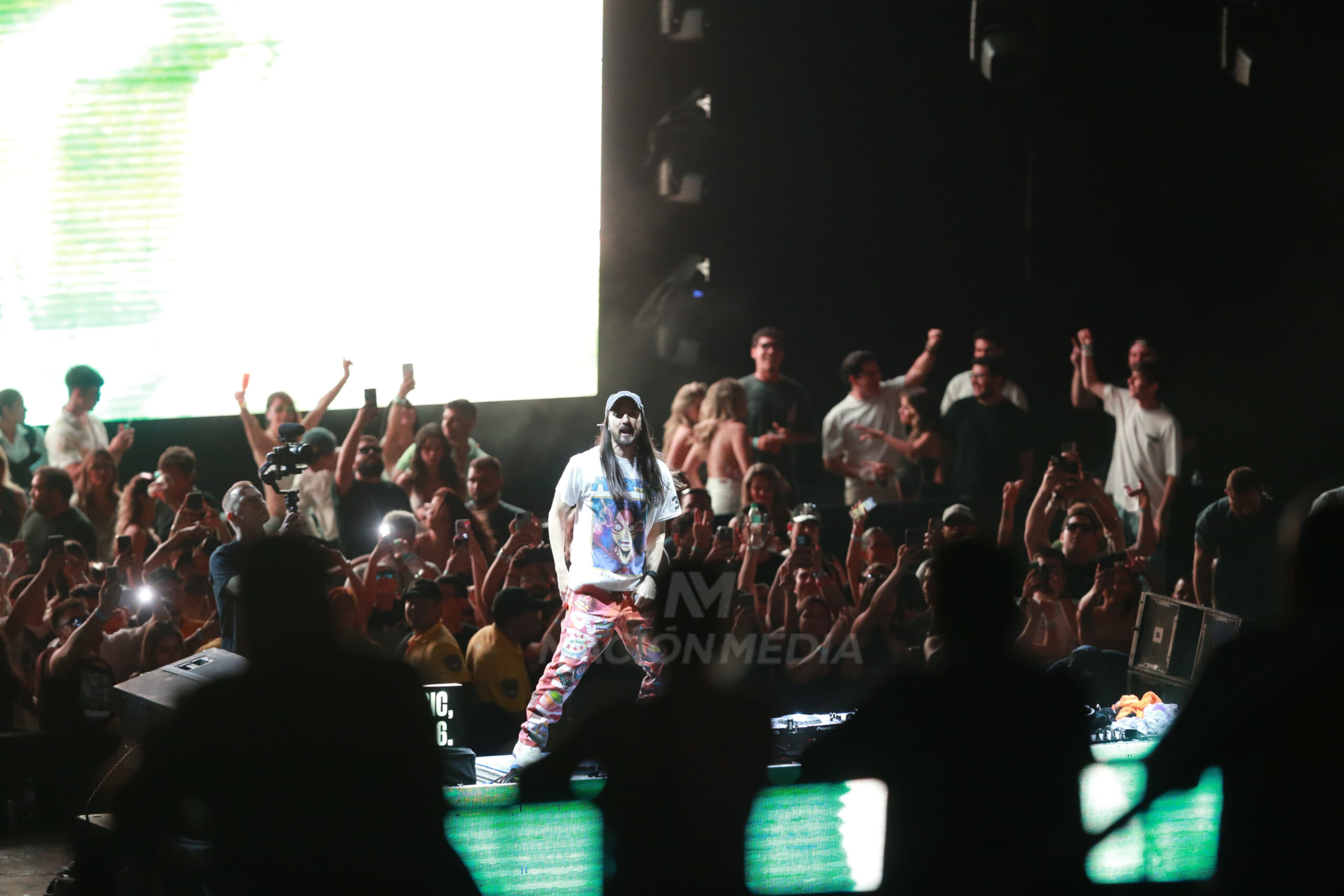 Popular / (VIDEO / GALERÍA) ¡Steve Aoki puso el "tunchi-tunchi" y repartió tortazos en Samber!