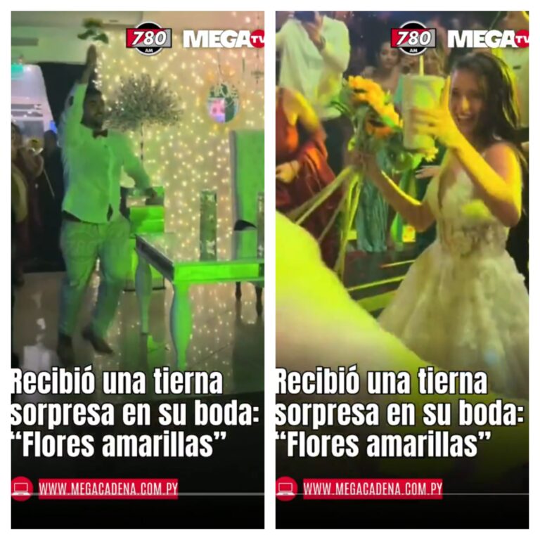 Popular / (Video) Novia fue sorprendida con "flores amarillas" y mirá su reacción