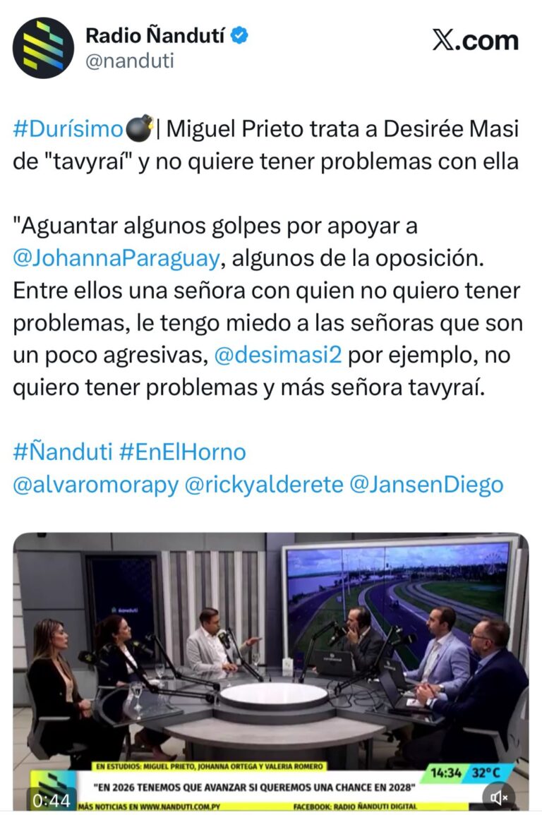 Popular / Ex inte Prieto se trenza en pelea con el senador Filizzola ...